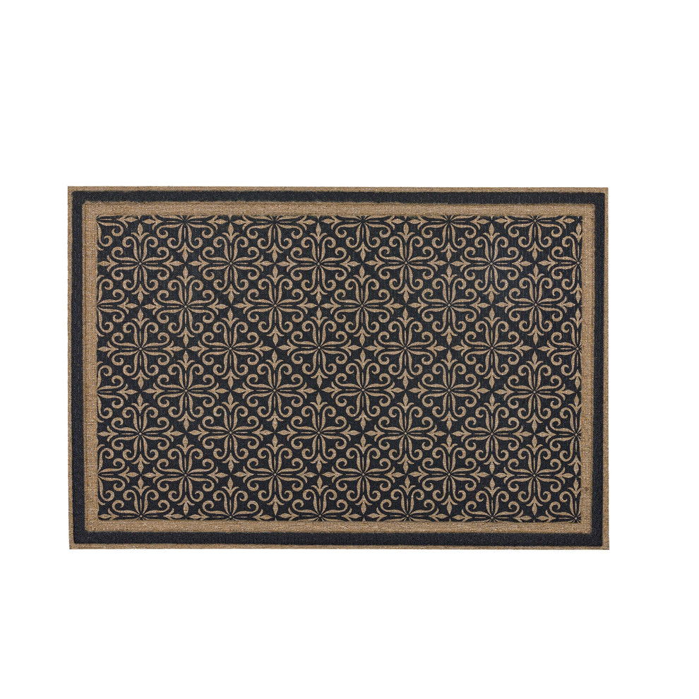 Mission Artemisia Fleur Dark Blue Door Mat – Covered By Rugs