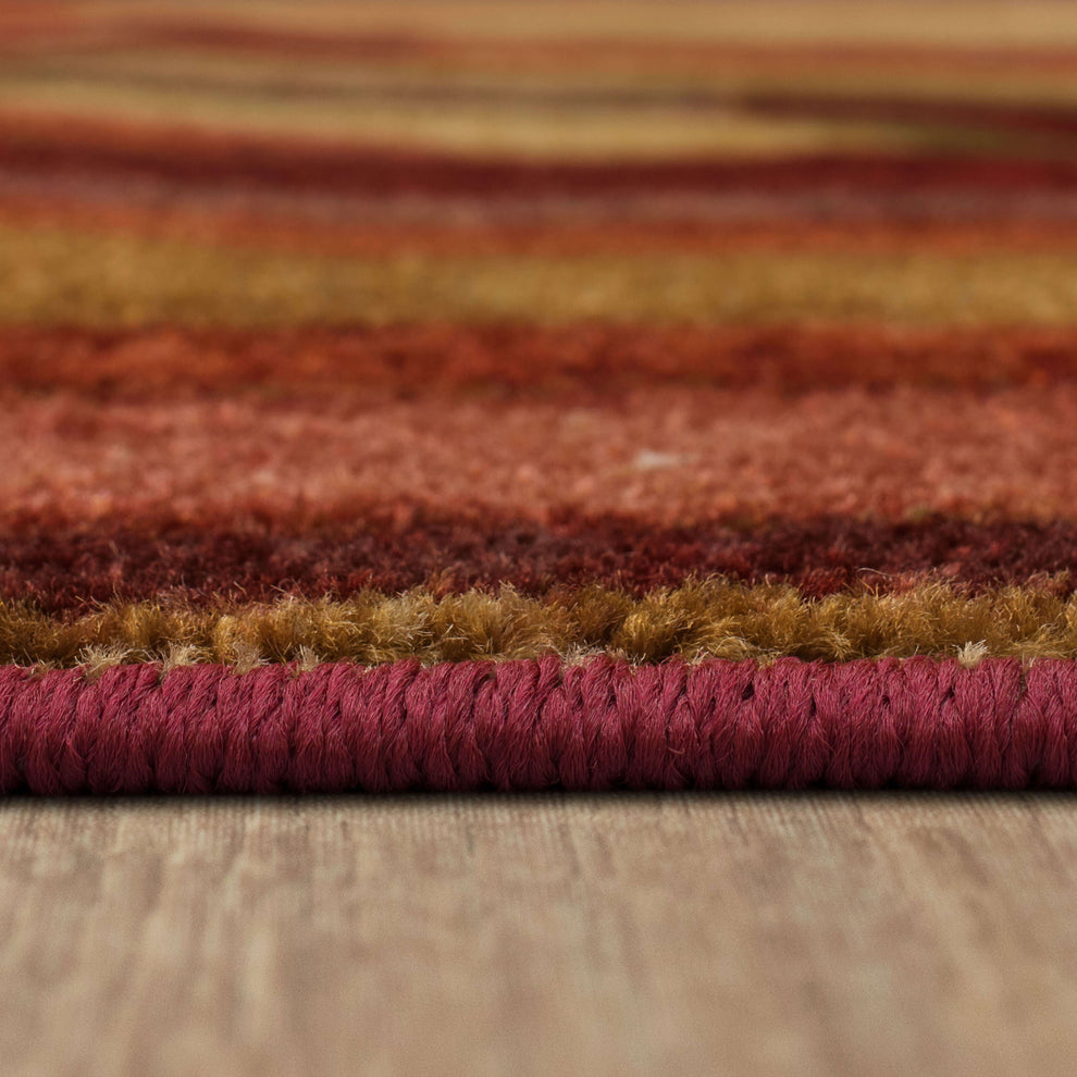 Marina Vino Red & Orange Area Rug – Covered By Rugs