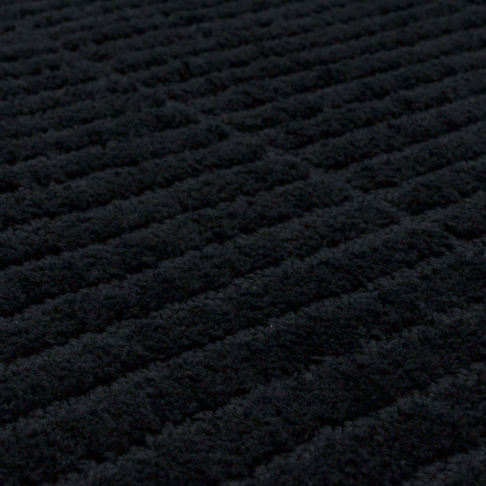 Stanley Black Bath Mat – Covered By Rugs