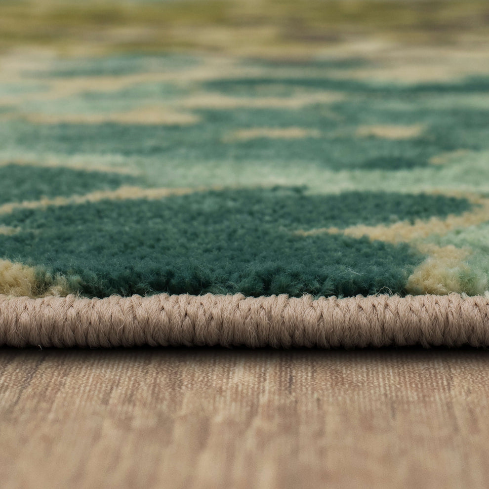 Lucia Floral Blue & Green Area Rug – Covered By Rugs