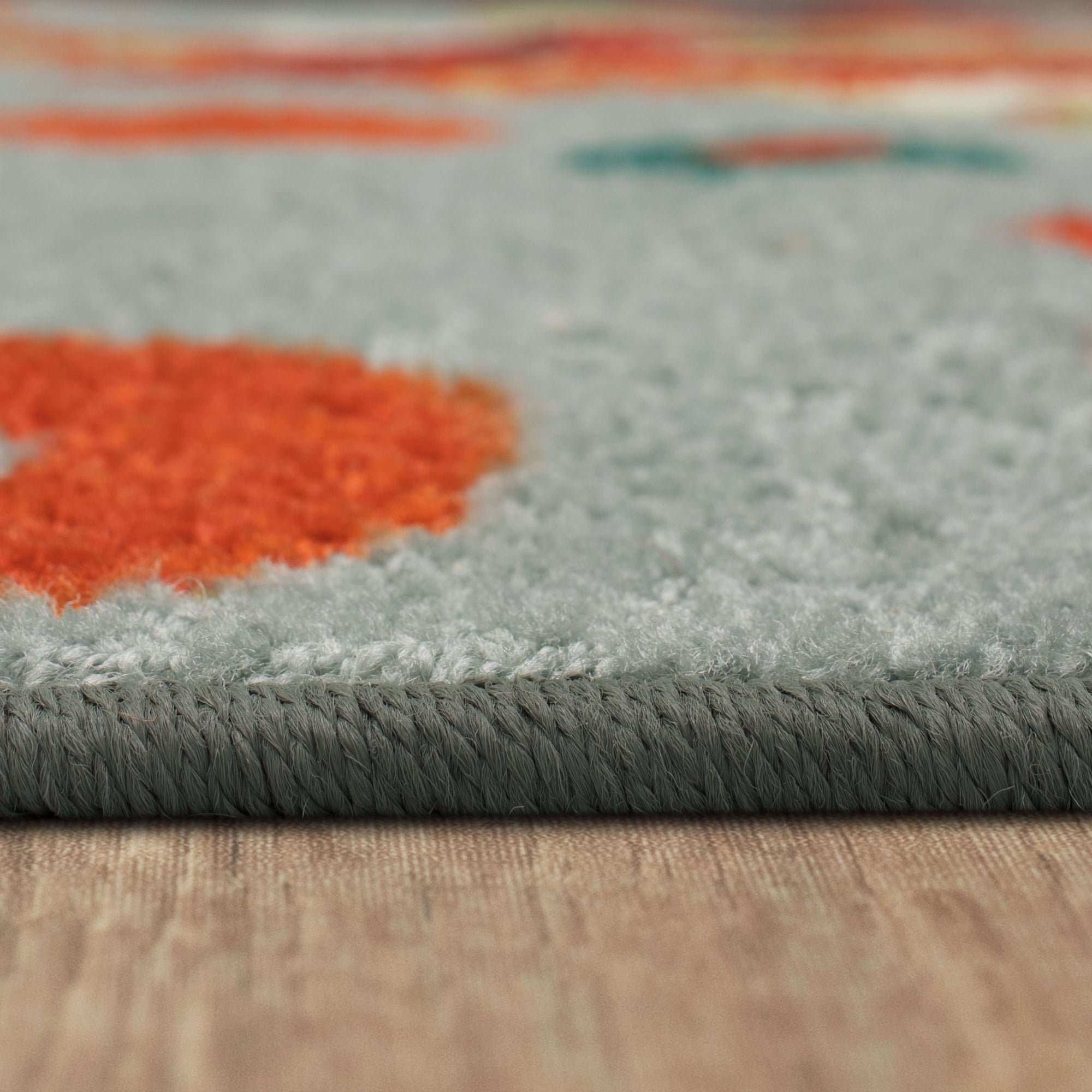 Acropolis Monfort Gray & Orange Area Rug – Covered By Rugs